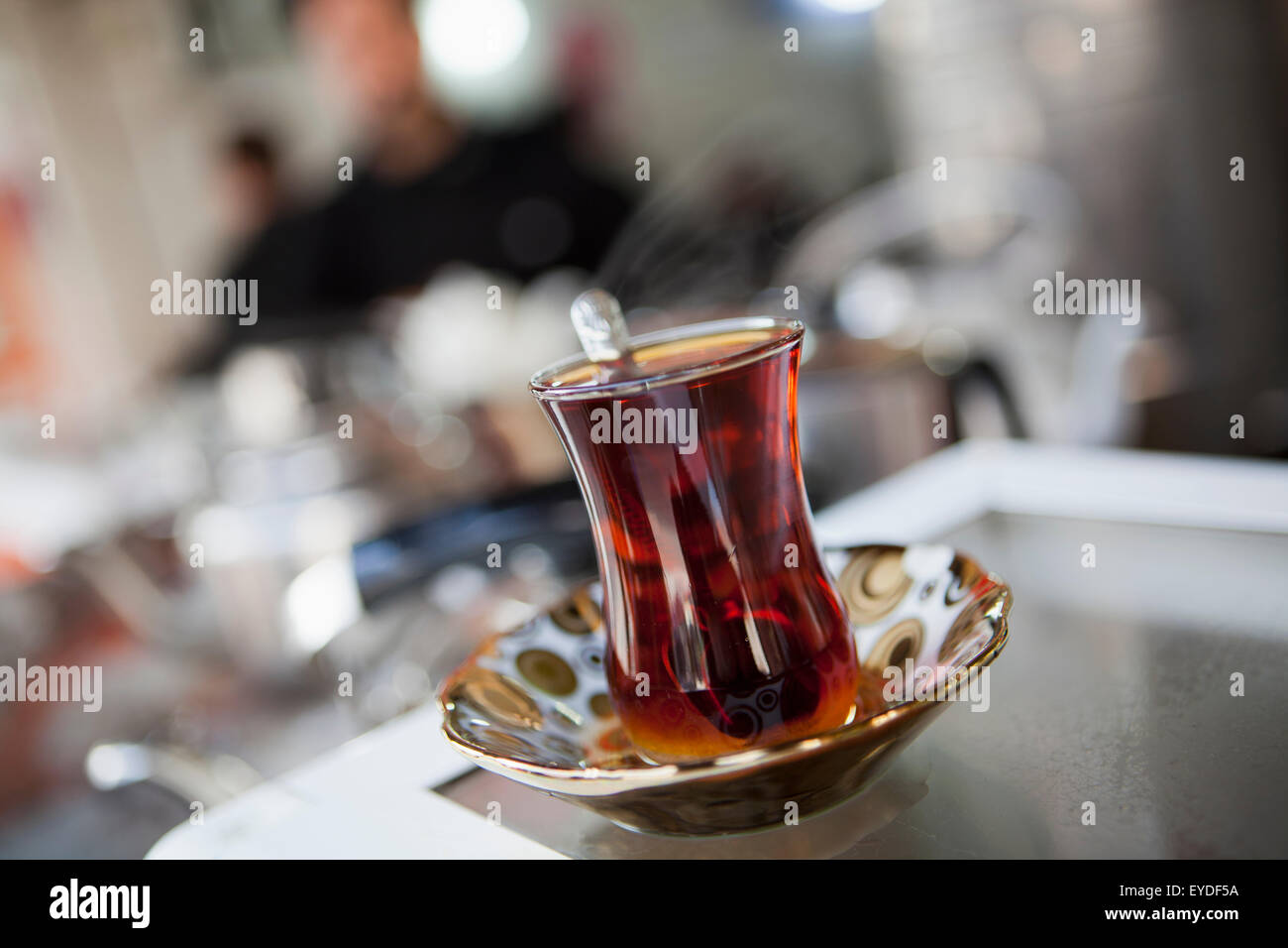 Close-Up Of A Tea Cup At Tea Stall In Sulaymaniyah, Iraqi Kurdistan ...