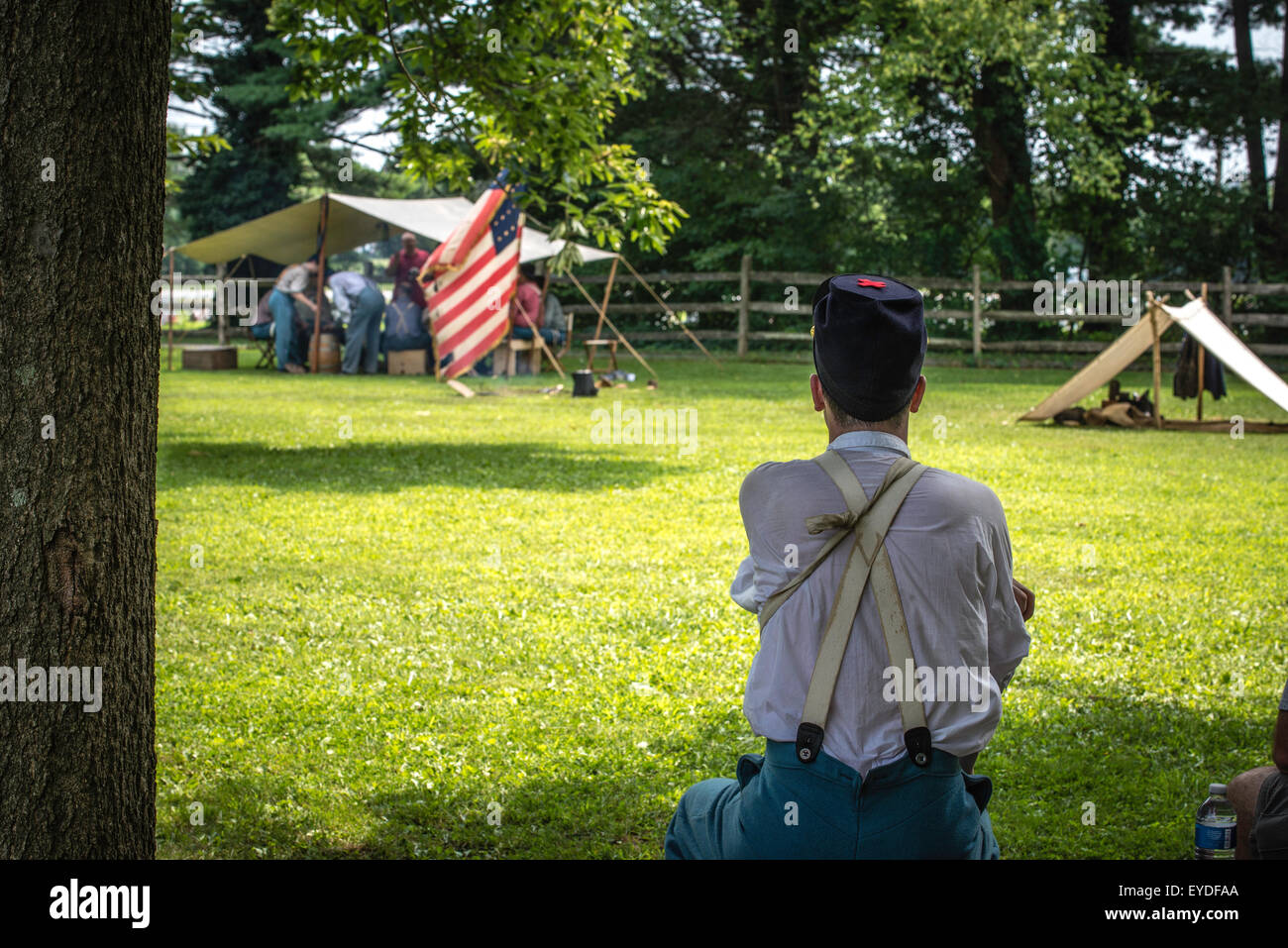 Lancaster, Pennsylvania, USA. 26th July, 2015. Civil War encampment ...