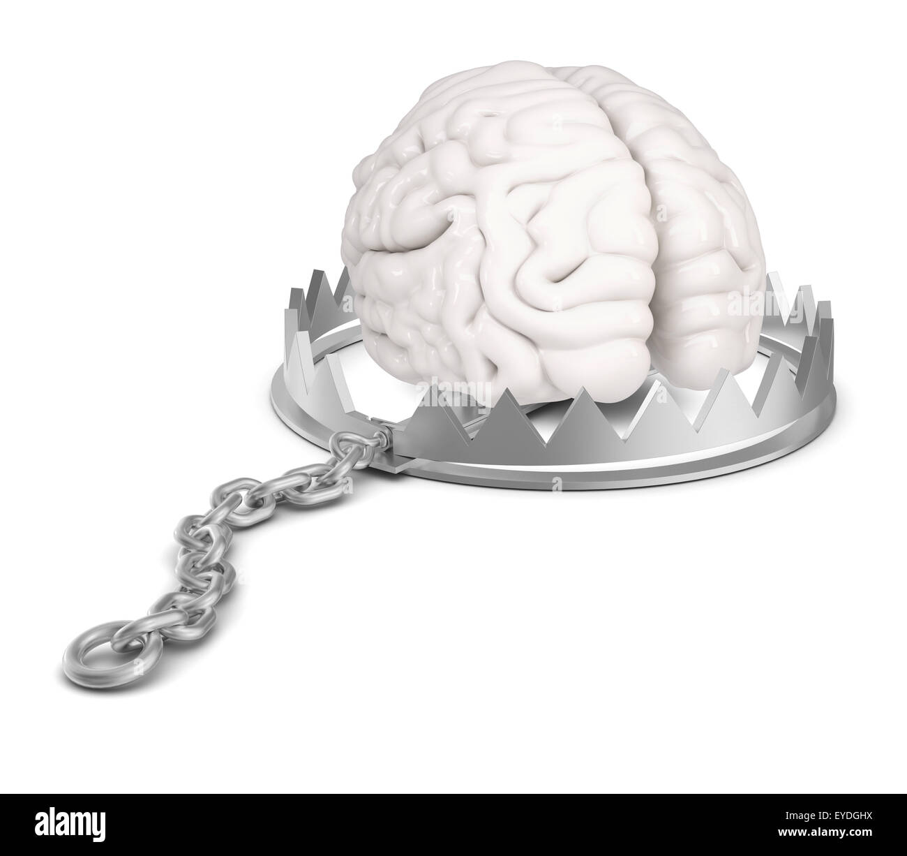 Brain in bear trap Stock Photo - Alamy