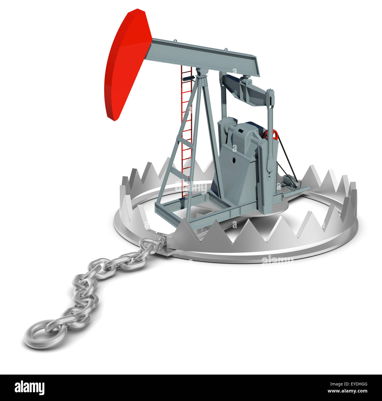 Oil pump in bear trap Stock Photo - Alamy