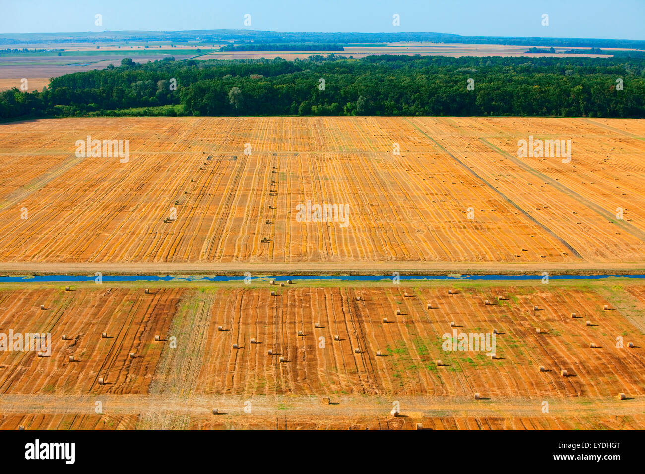Aerial view of farmland, Slavonia, Croatia Stock Photo - Alamy