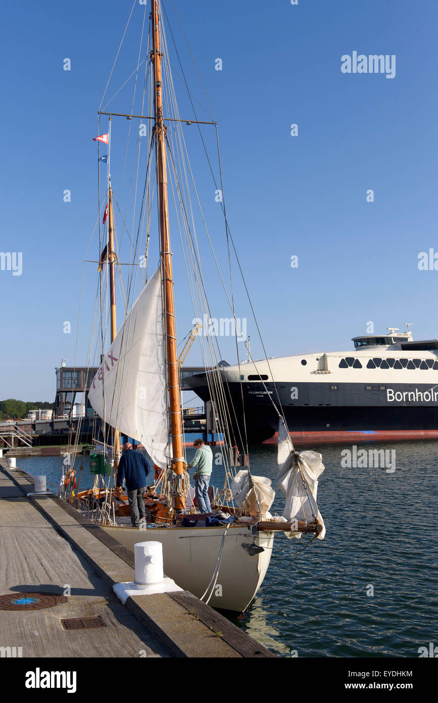 Port of Roenne, Isle of Bornholm, Denmark Stock Photo - Alamy