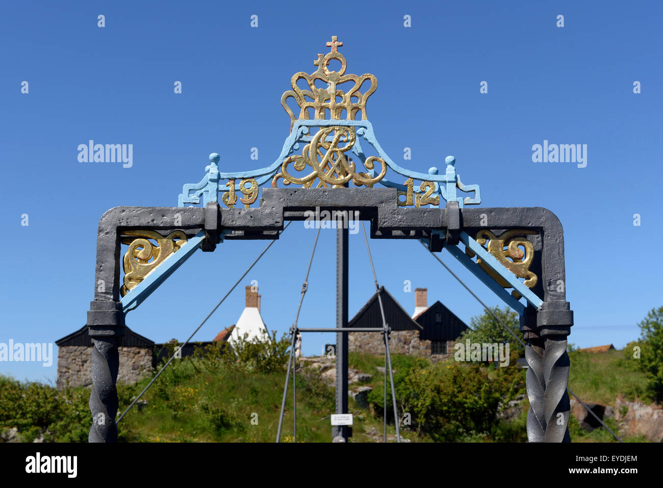 Bridge from 1912 from Christiansø to Frederiksø, Ertholmene, Isle of ...