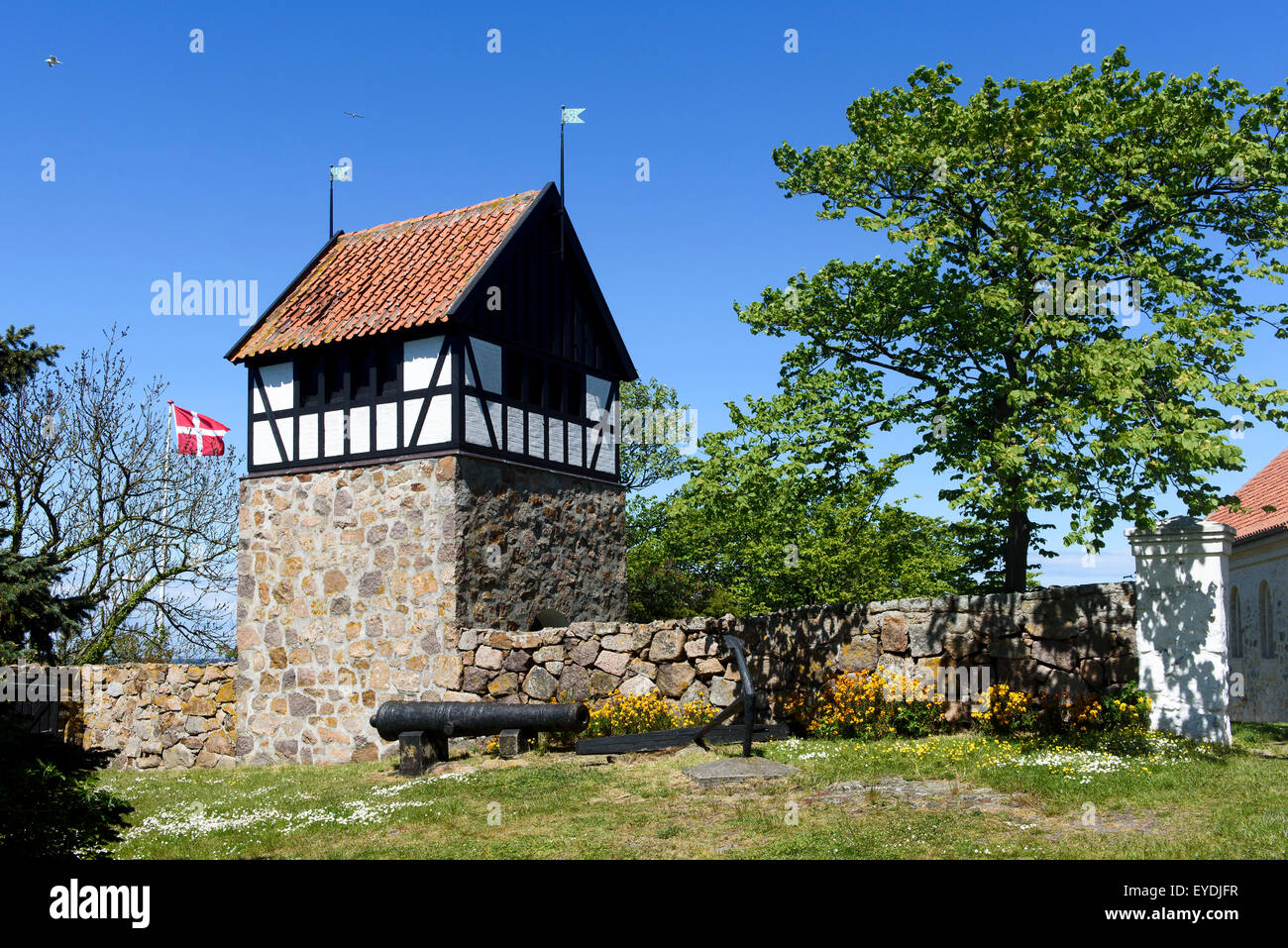 Belltower on Christiansø, Ertholmene, Isle of Bornholm Denmark Stock ...