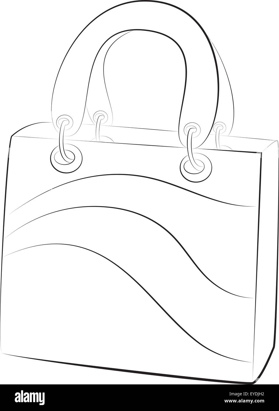 simple handbags. Vector illustration on white background. unpainted ...