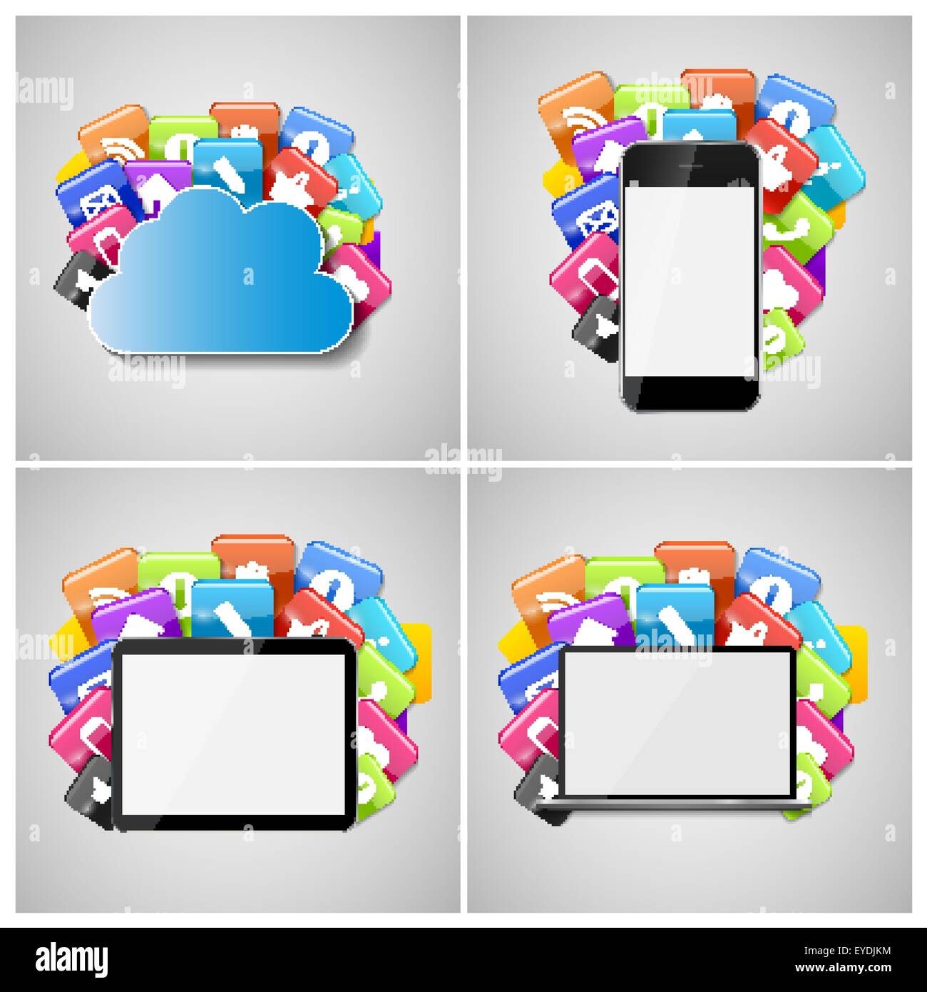 Cloud Computing Concept Vector Illustration Stock Vector Image & Art ...