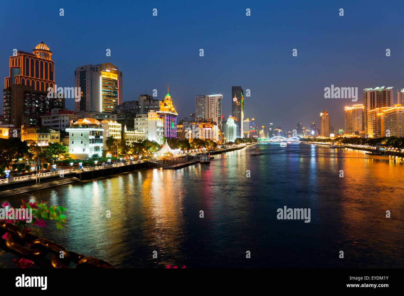 China, Guangdong, Waterfront at dusk; Guangzhou Stock Photo - Alamy