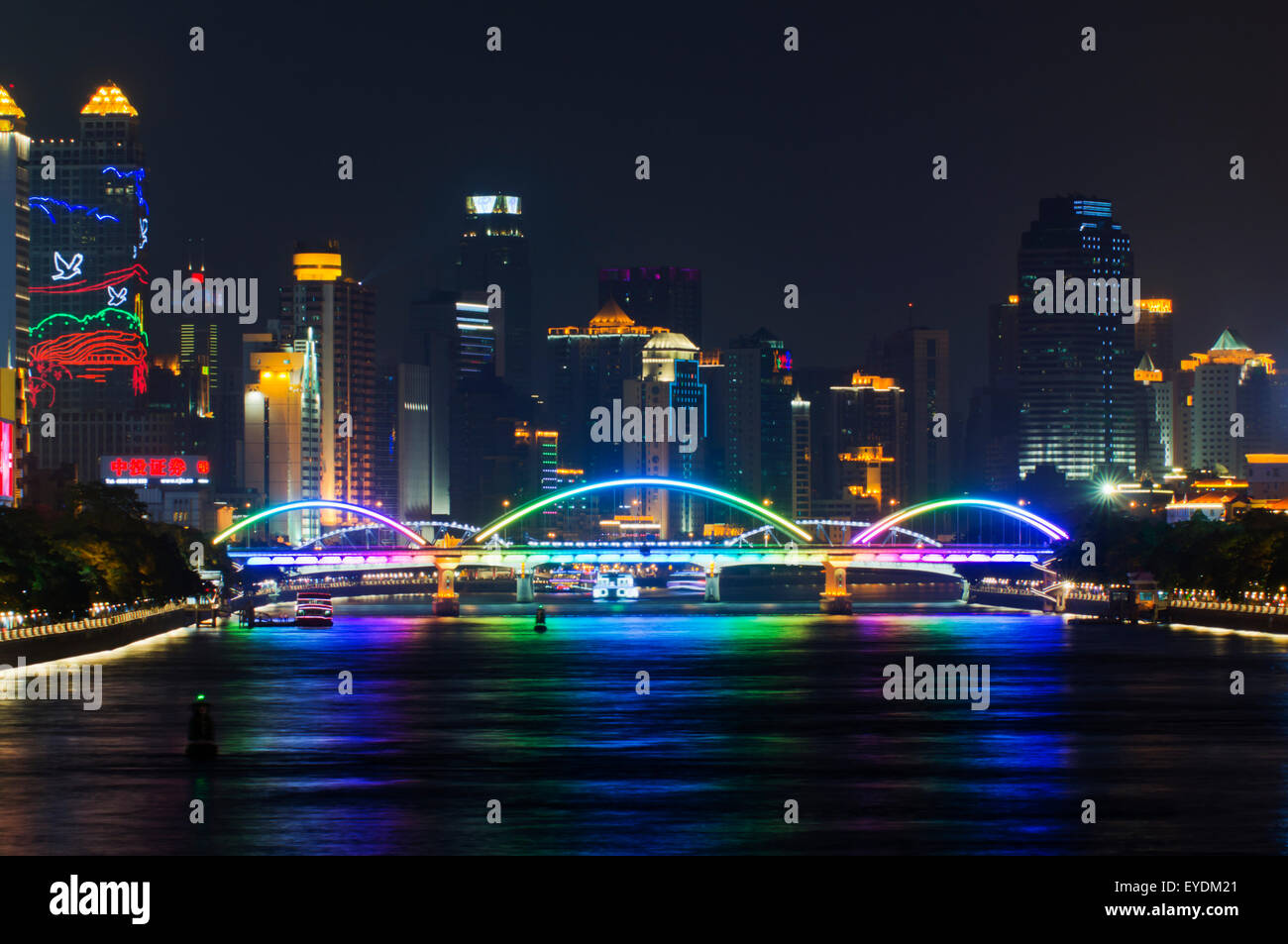 China, Guangdong, Waterfront at dusk; Guangzhou Stock Photo - Alamy
