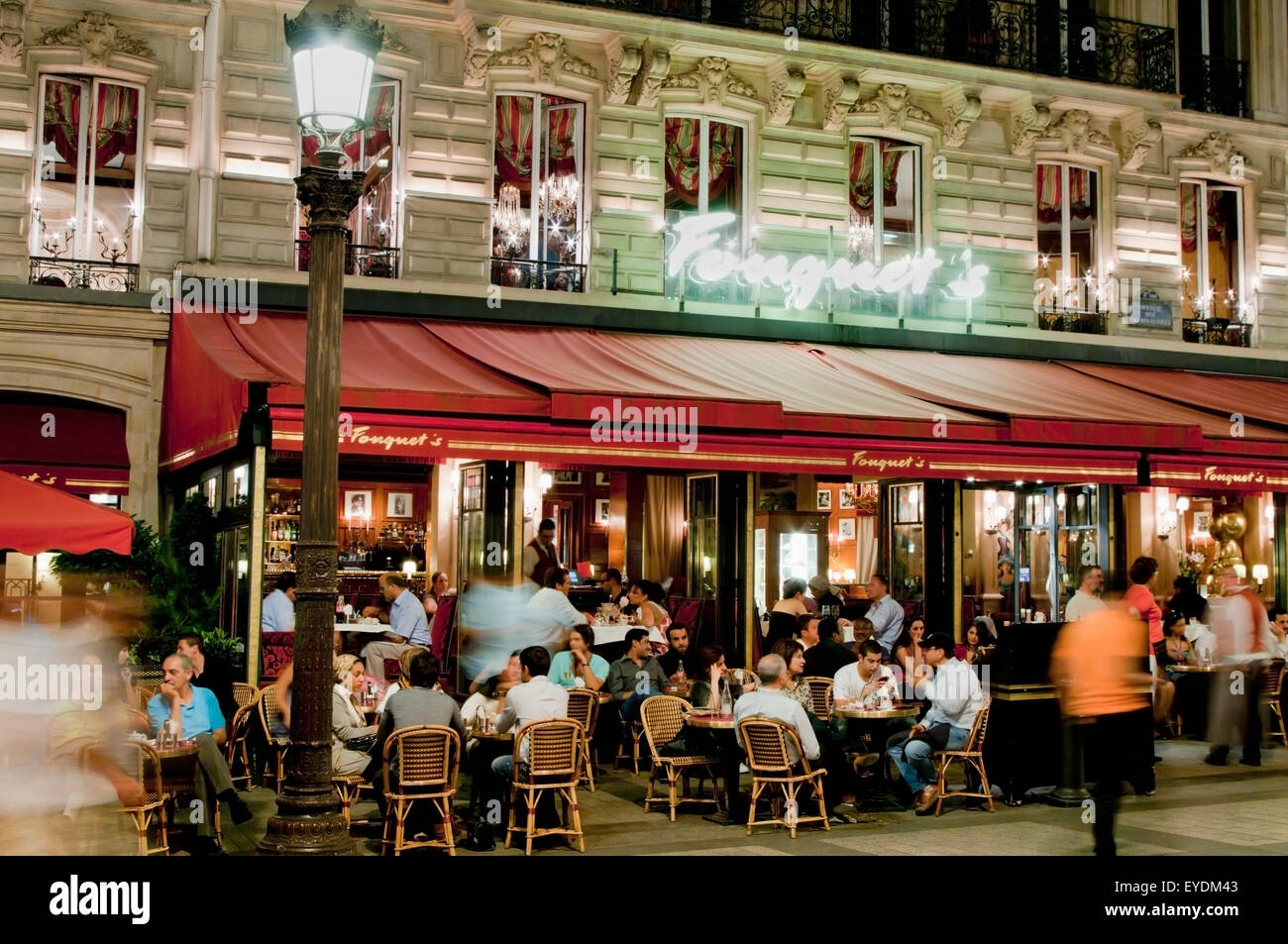 France, Sidewalk cafe at night; Paris Stock Photo - Alamy