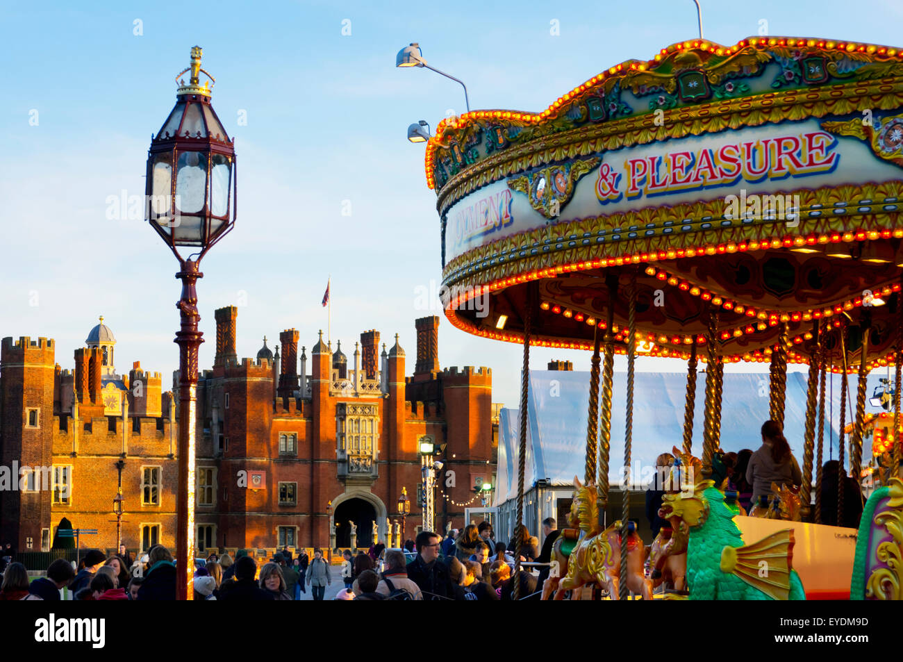 United Kingdom, Hampton Court merry go round; London Stock Photo - Alamy