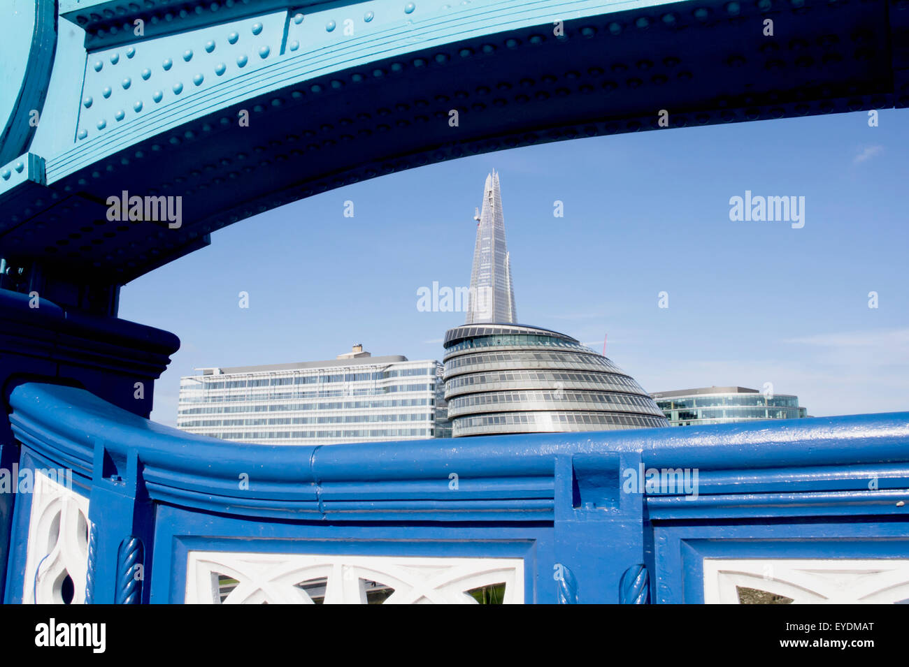 United Kingdom, The Shard building and Tower Bridge; London Stock Photo ...