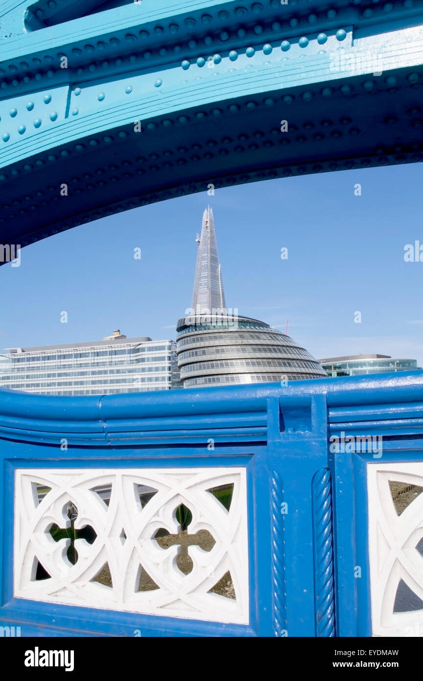 United Kingdom, The Shard building and Tower Bridge; London Stock Photo ...