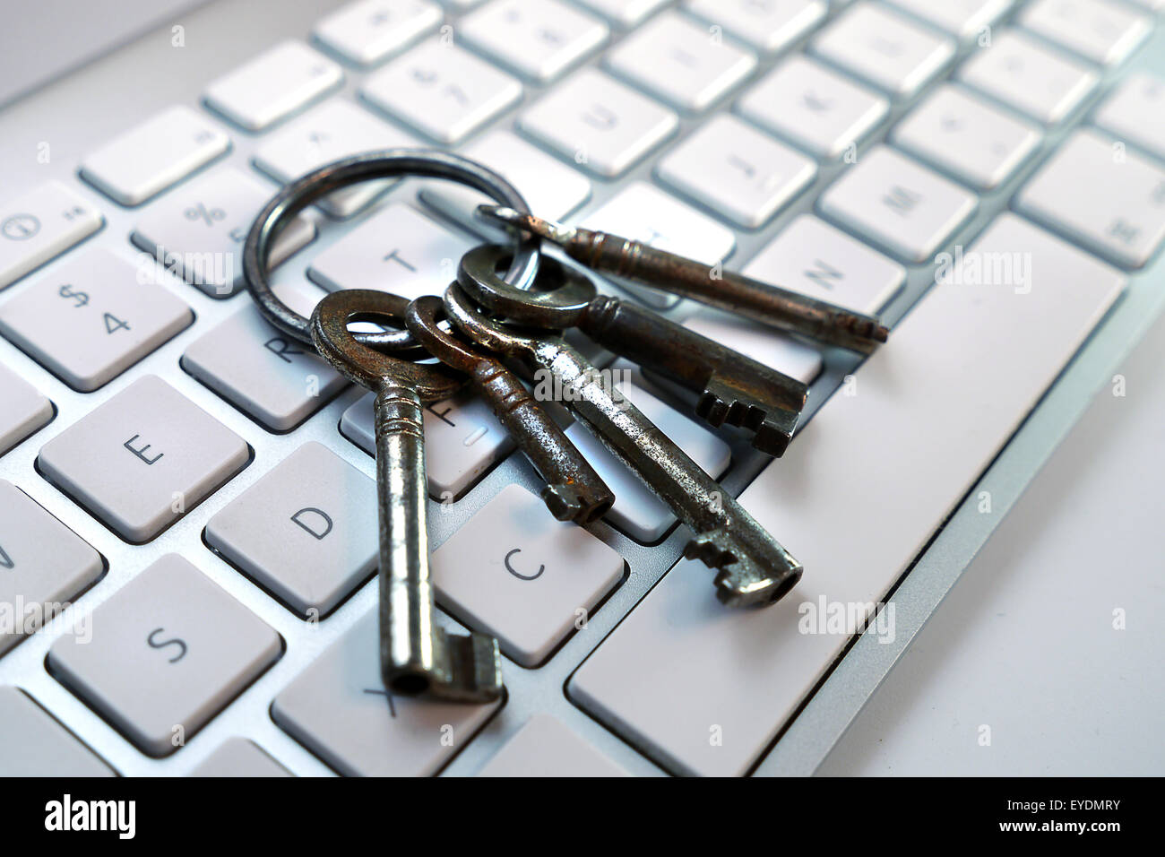 old key on computer keyboard Stock Photo - Alamy