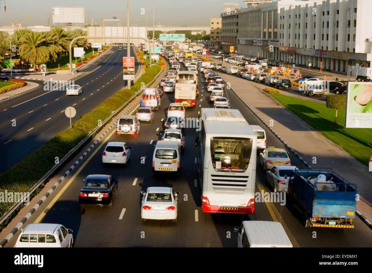 United Arab Emirates, View of city traffic; Dubai Stock Photo - Alamy