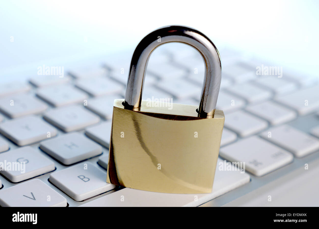 big lock on a computer keyboard Stock Photo - Alamy