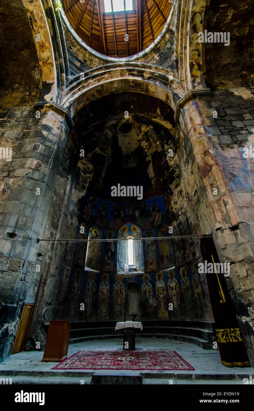 Intricate details of a historic dome in an ancient structure featuring ...