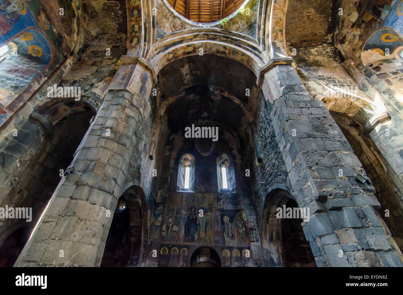 Intricate details of a historic dome in an ancient structure featuring ...