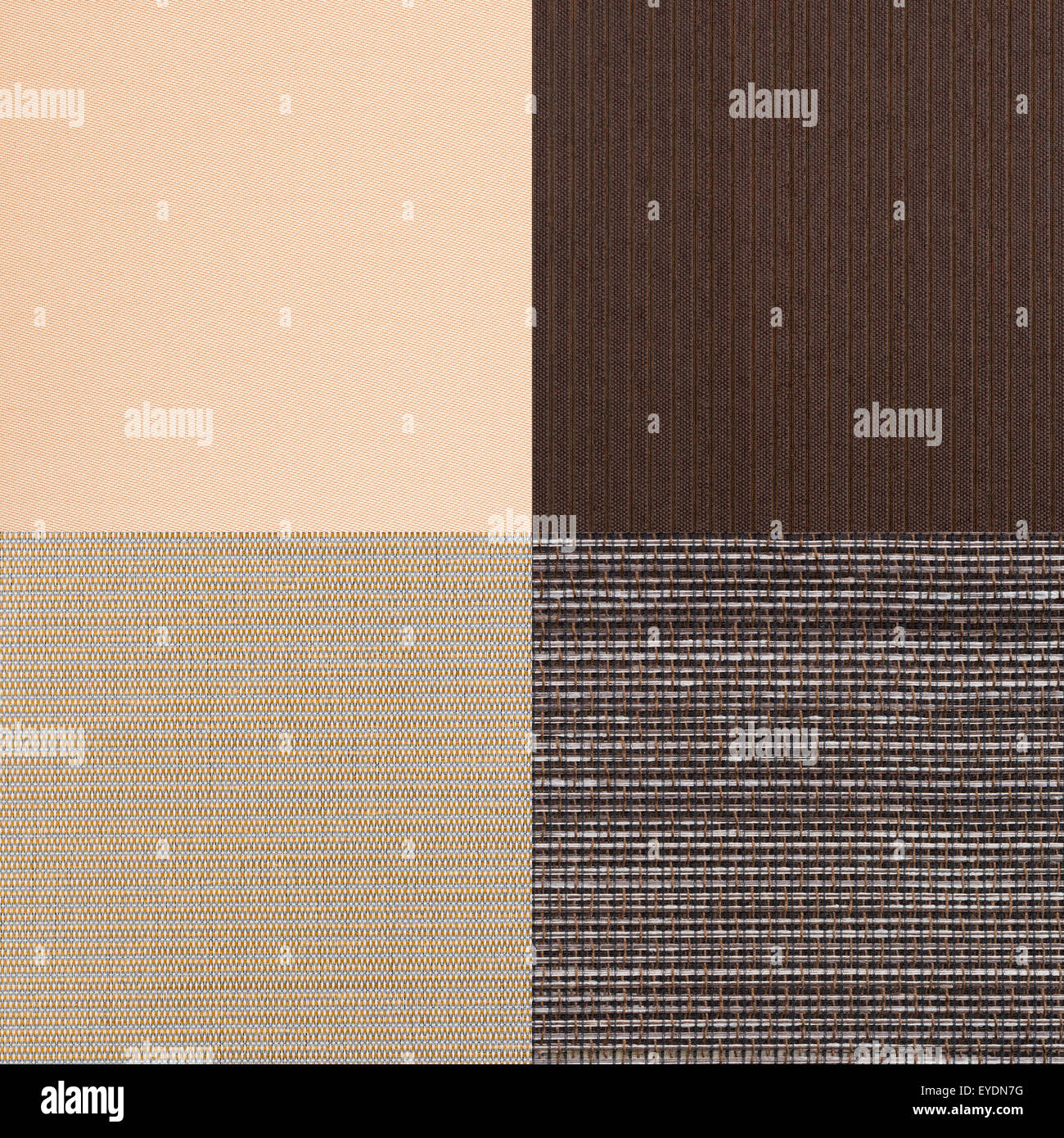 Set of brown fabric samples, texture background Stock Photo - Alamy
