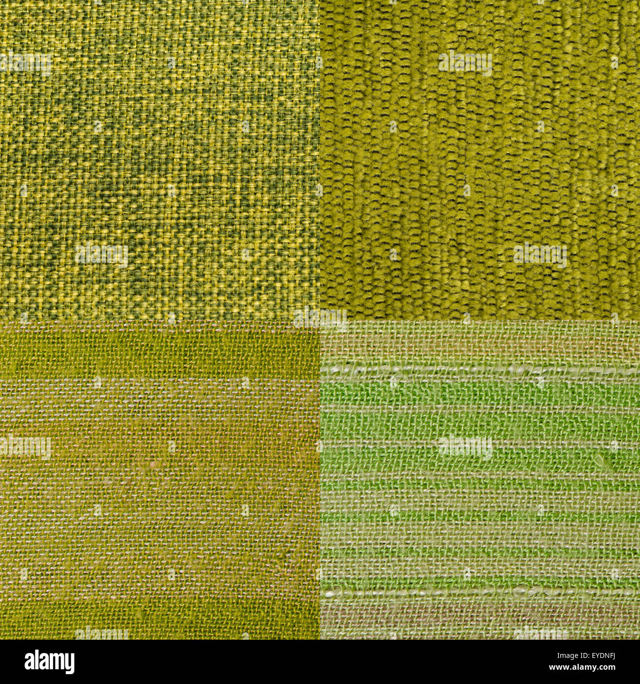Set of green fabric samples, texture background Stock Photo - Alamy