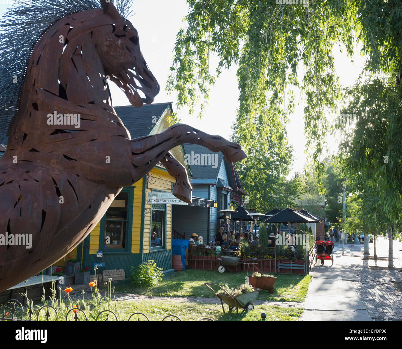 USA, Downtown shopping district of Aspen; Colorado Stock Photo - Alamy