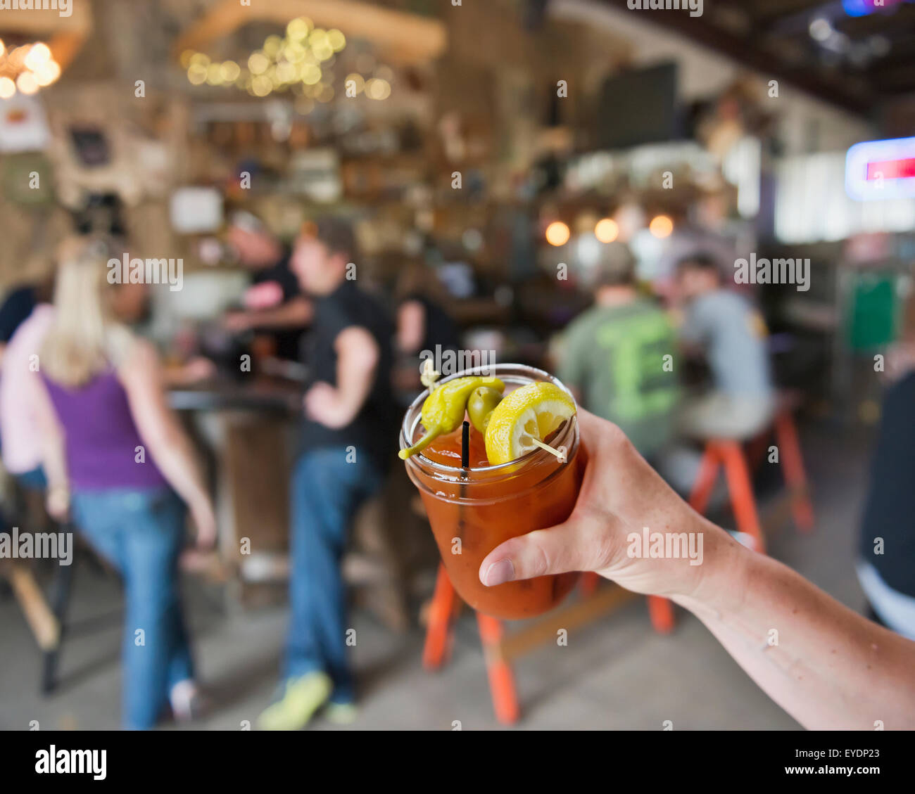 USA, Colorado, Tasting room at the Boulder Distillery and Clear Spirit ...