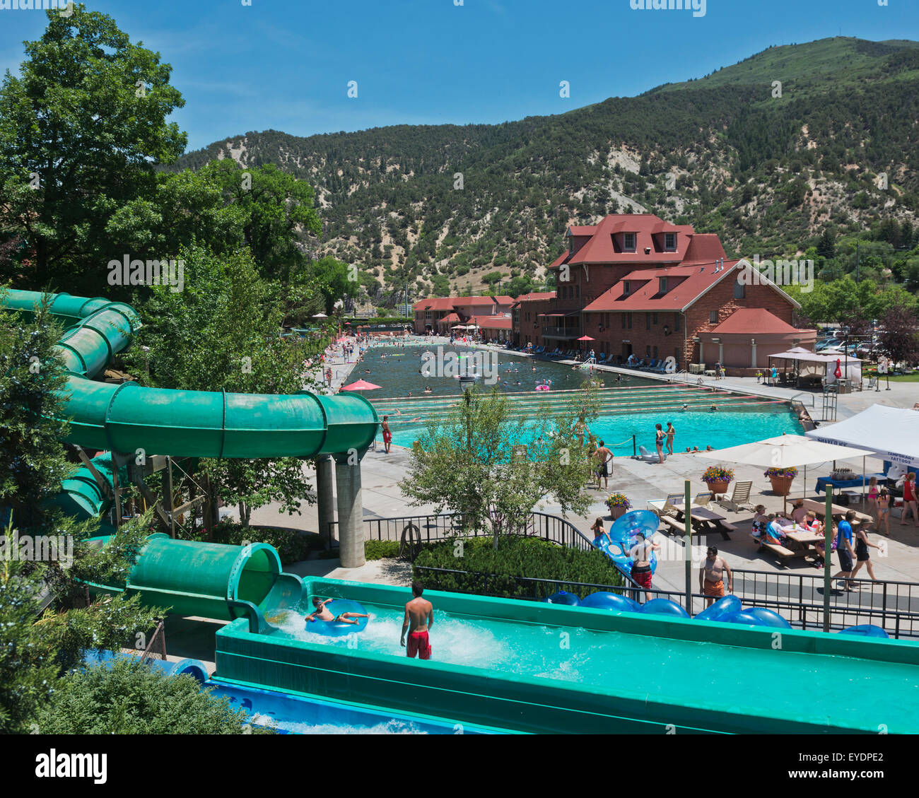 Colorado. USA, Largest outdoor mineral hot springs in world; Glenwood ...
