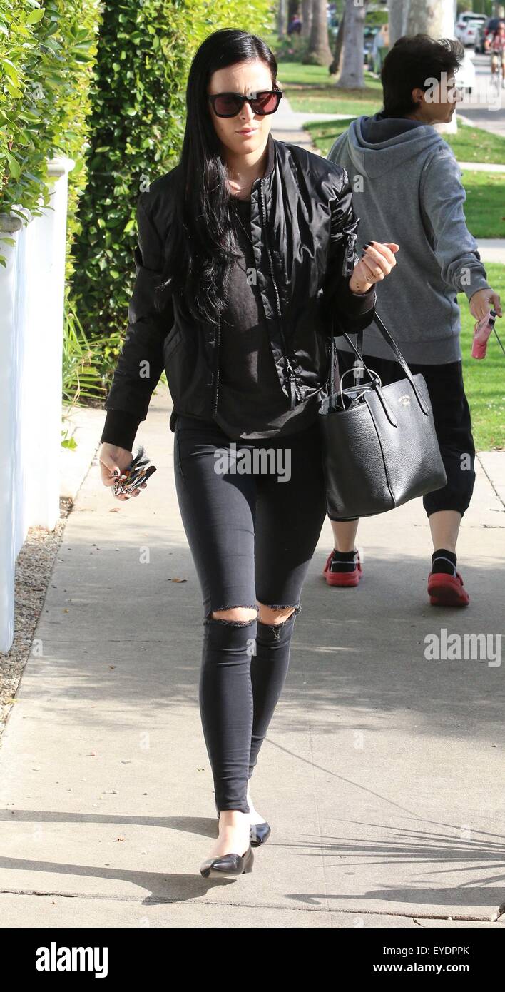 Dancing with the Stars champion Rumer Willis arriving at a friends ...