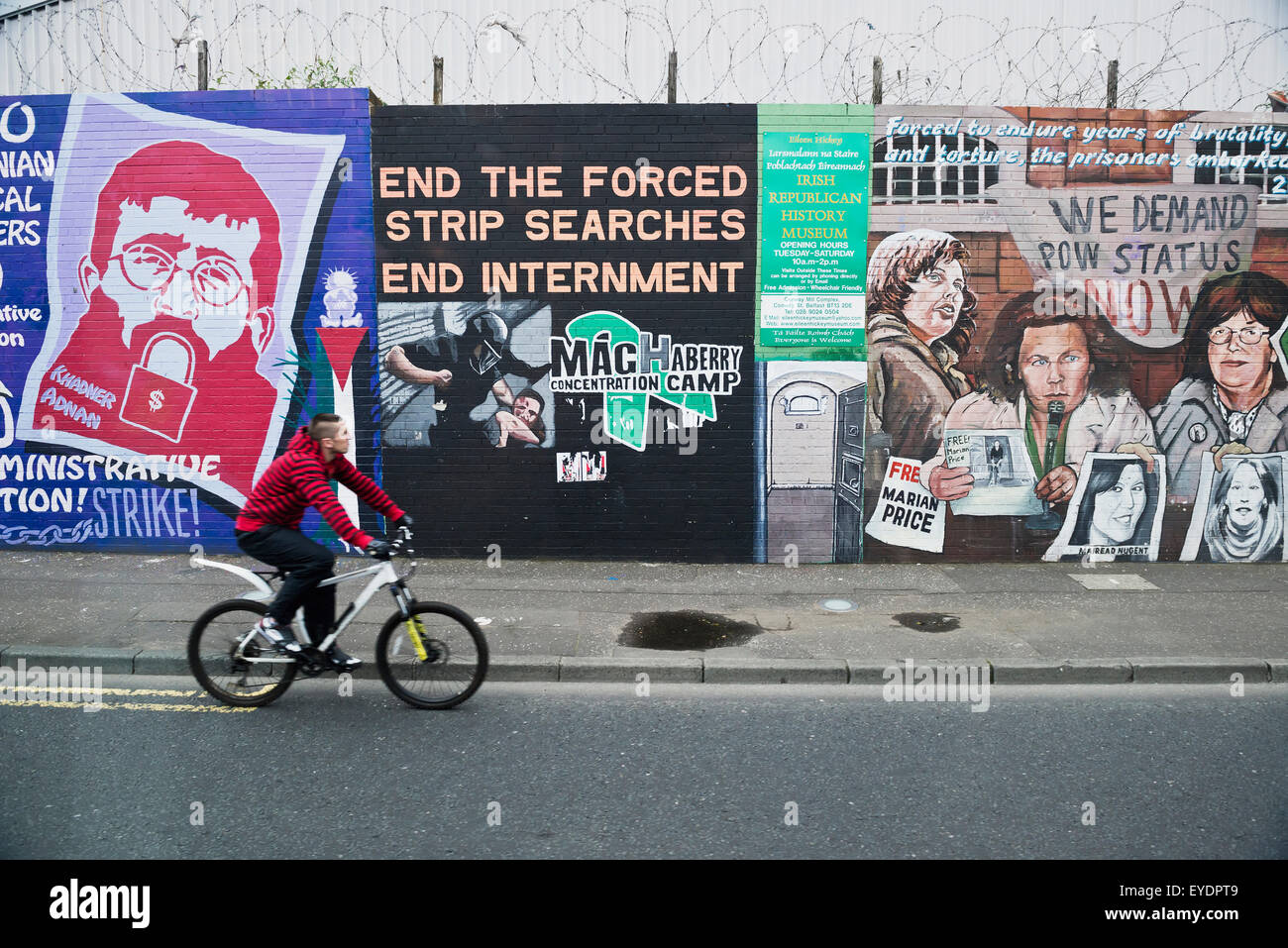United Kingdom, Northern Ireland, Wall murals in Falls Road; Belfast ...