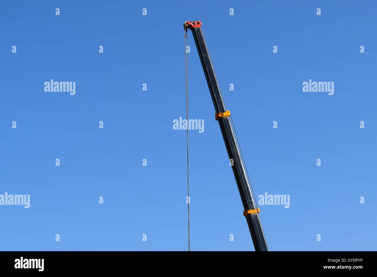 The elevator crane on a truck platform Stock Photo - Alamy