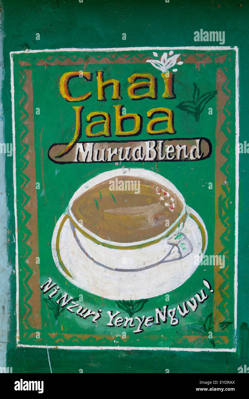 Hand painted shop sign; Kenya Stock Photo - Alamy