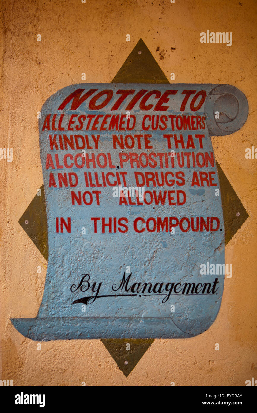 Hand painted shop sign; Kenya Stock Photo - Alamy