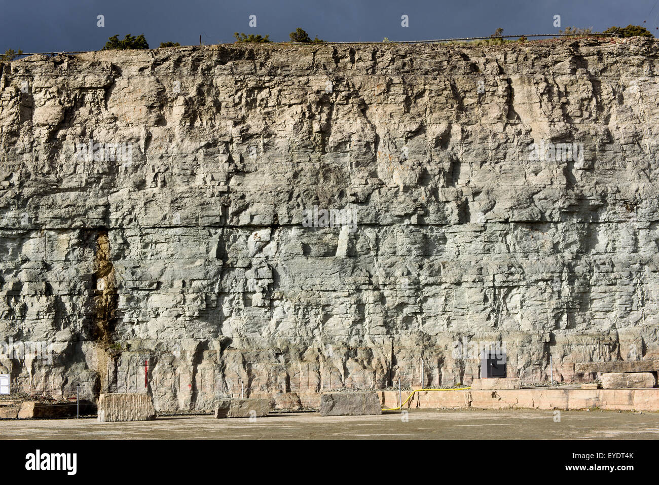 Limestone quarry near Giberga, Isle of Öland, province Kalmar, Sweden ...
