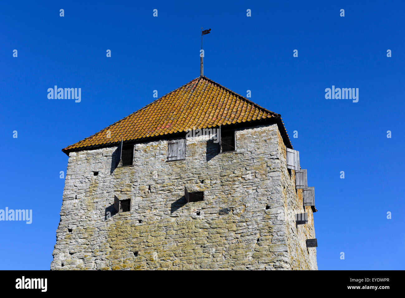 Powder tower Kruttorn (12.c.) in Visby, Isle of Gotland, Sweden Stock ...