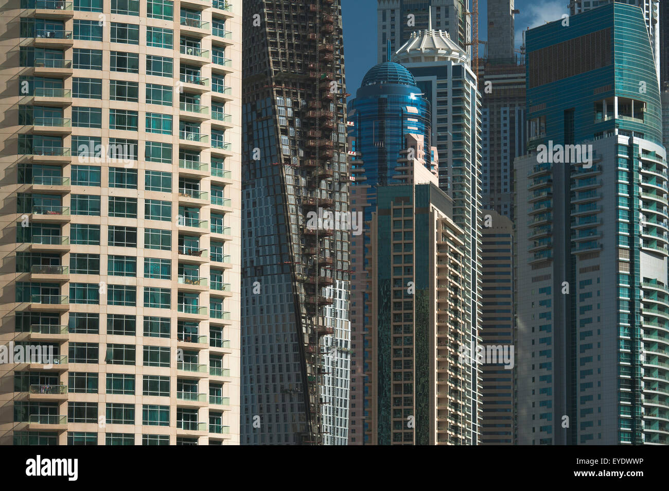 UAE, Dubai, Residential and office blocks built and under construction ...