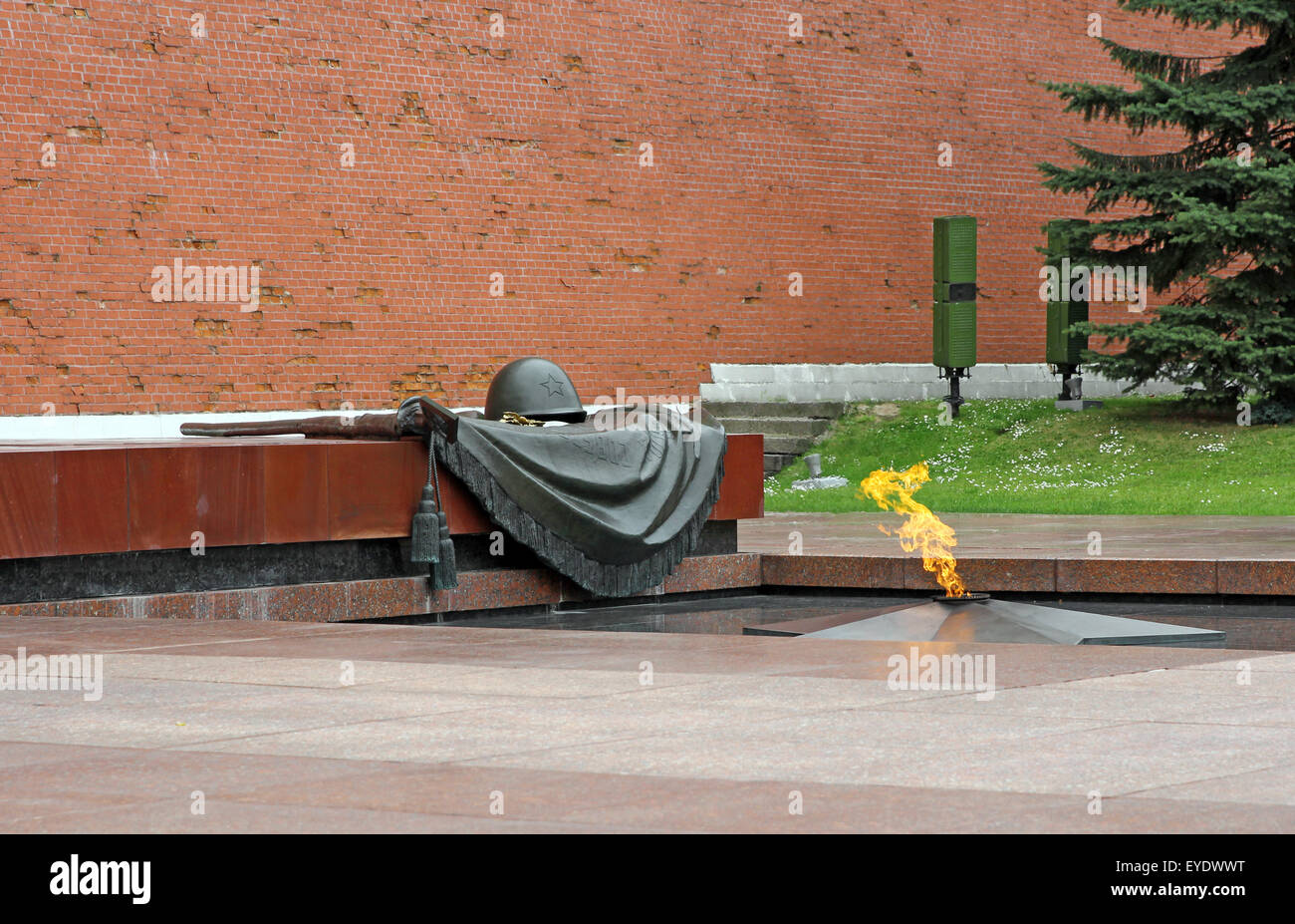 Eternal Flame, Tomb Of The Unknown Soldier to Moscow. Kremlin, R Stock ...