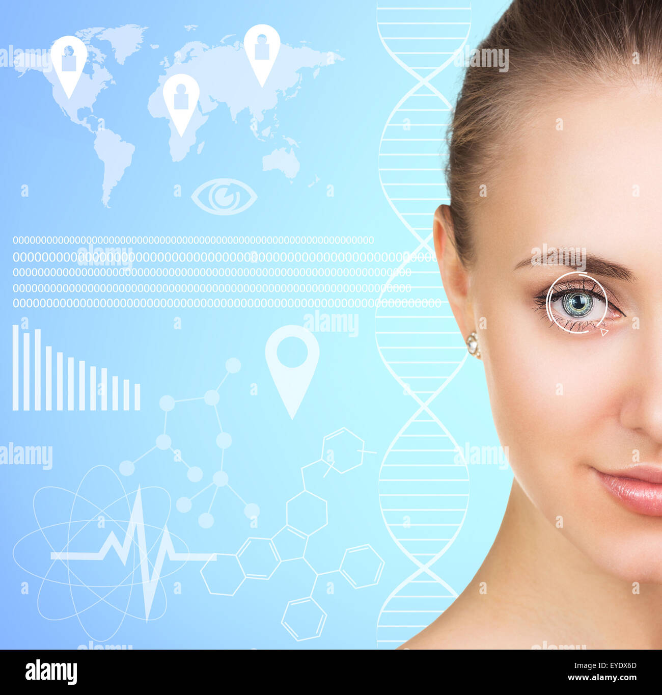 Woman face scan hi-res stock photography and images - Alamy