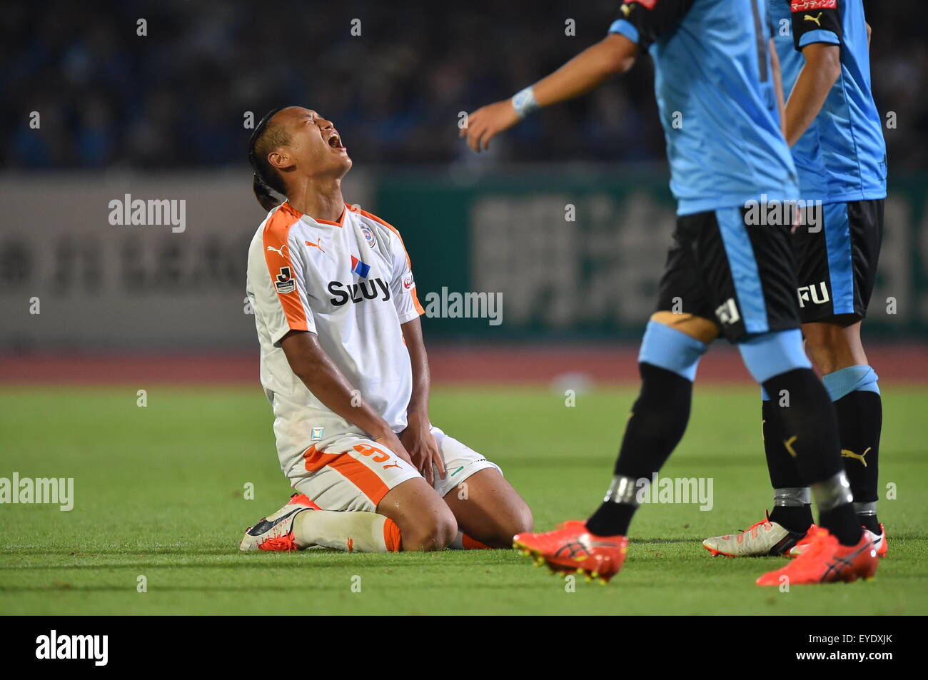 Kanagawa, Japan. 25th July, 2015. Chong Tese (S-Pulse) Football/Soccer ...