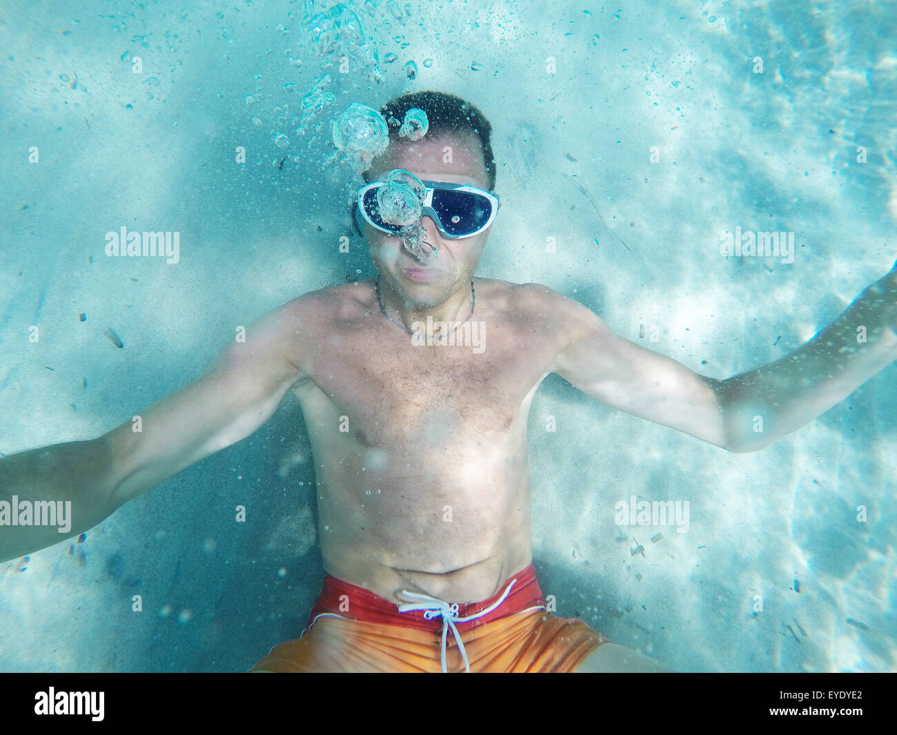 Swimming under the water in a clear sea Stock Photo - Alamy