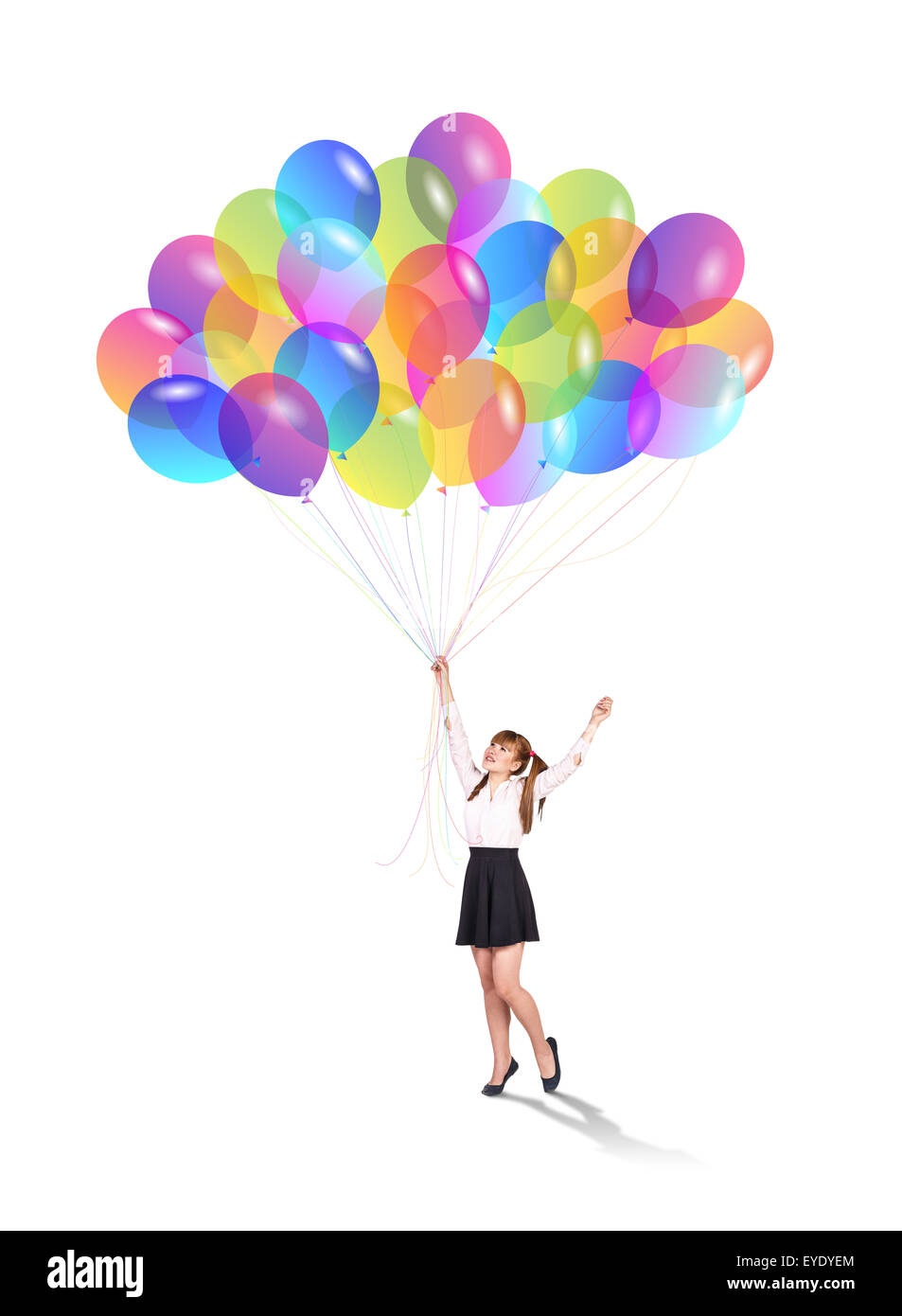 Girl with baloons Stock Photo - Alamy