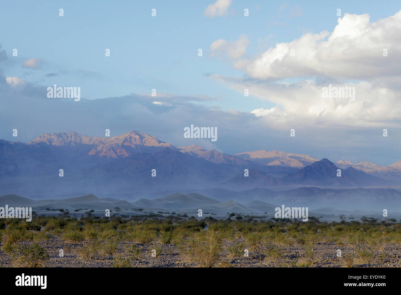 Usa, California, Mesquite Flat Dunes And Amargosa Range Mountains ...