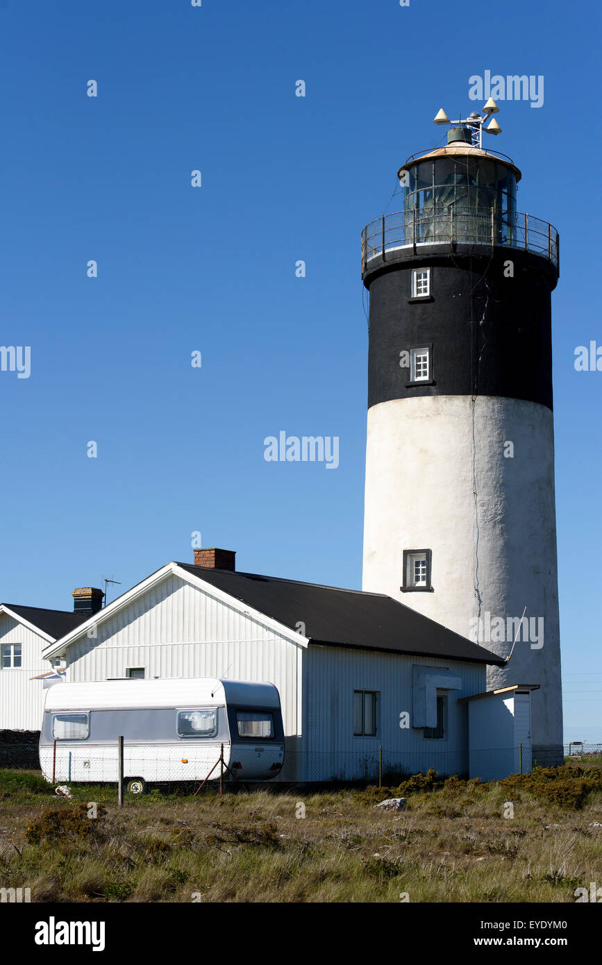 lighthouse at southern tip of Isle of Gotland, Sweden Stock Photo - Alamy