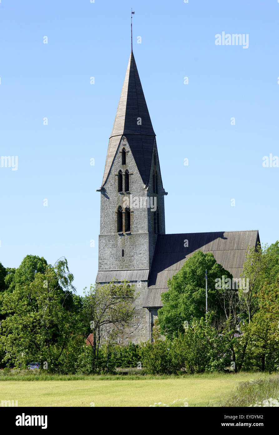 Gothic Church of Öja (13.c.), Isle of Gotland, Sweden Stock Photo - Alamy