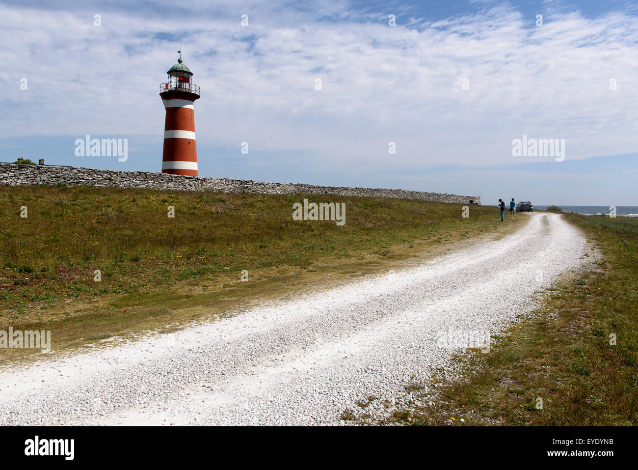 Lighthouse Närsholmen, Isle of Gotland, Sweden Stock Photo - Alamy