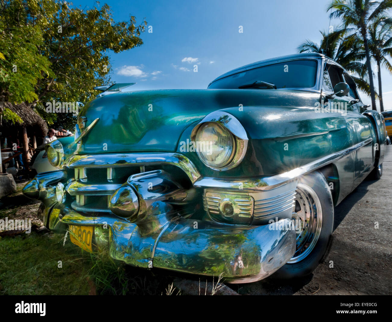 Cuba Caribbean car in vintage look with a lot of light on DECEMBER 24 ...