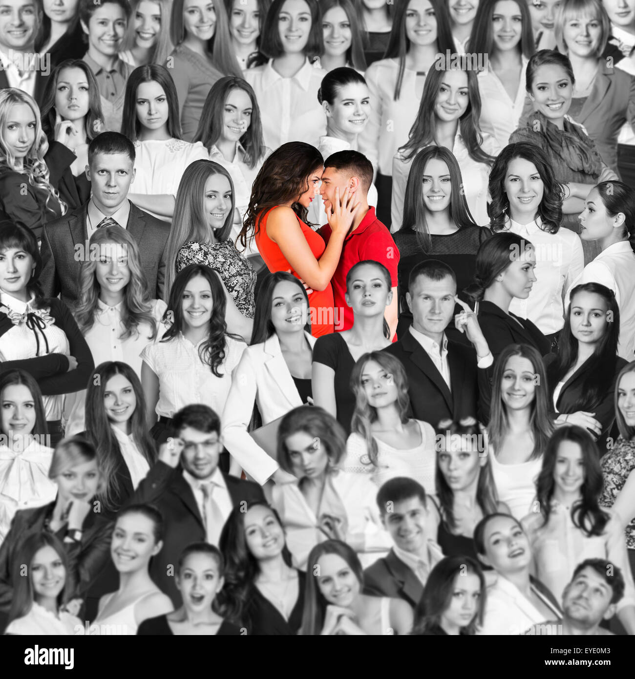 Black and white people happy hi-res stock photography and images - Alamy