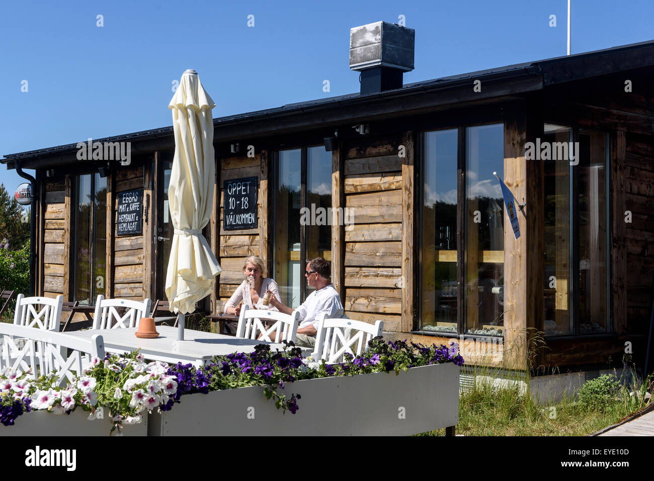 Restaurant in Sudersand on Fårö island near Gotland, Sweden Stock Photo ...