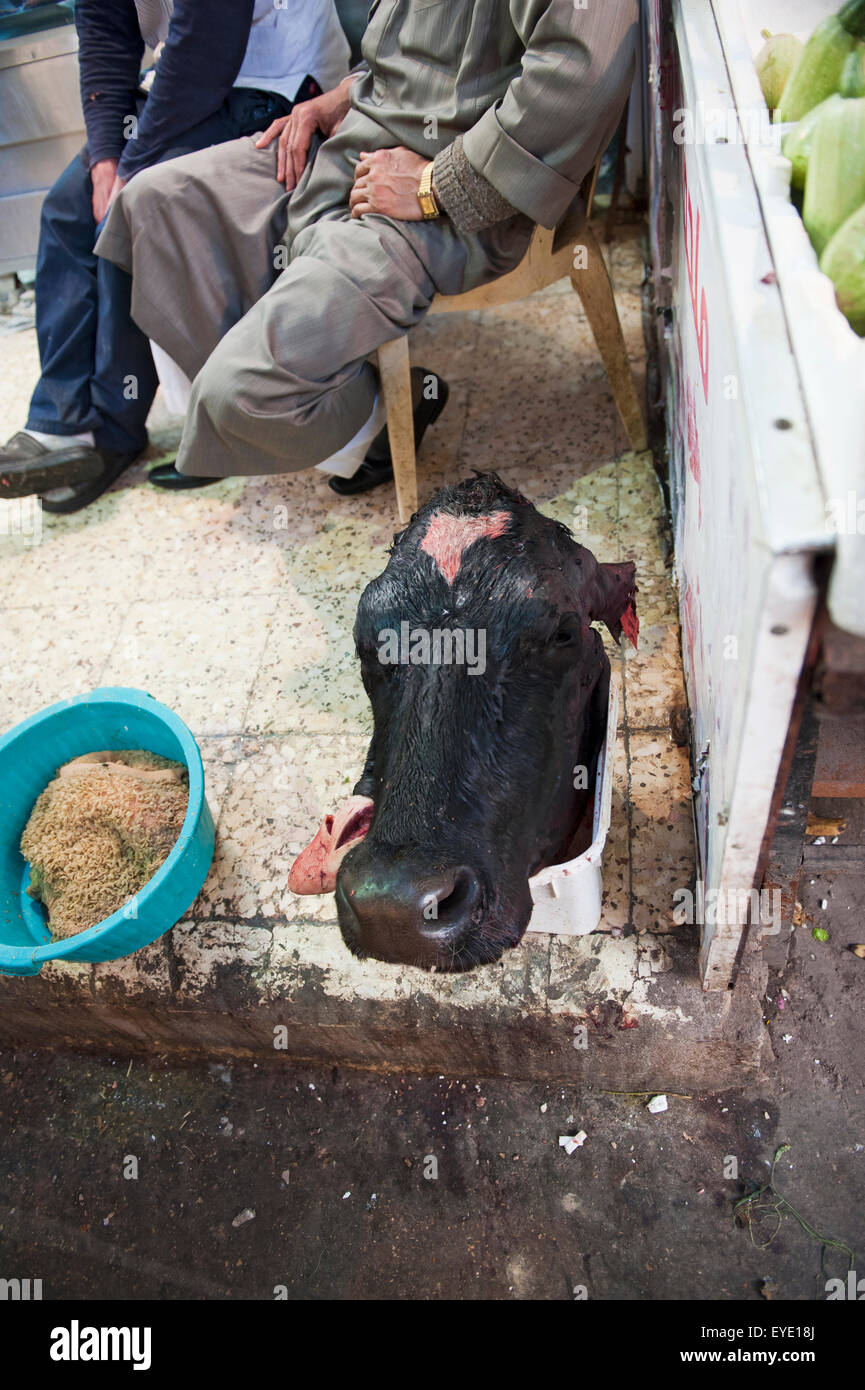 A Dead Cows Head At The Balad Souk Market In The Heart Of Amman's Old ...