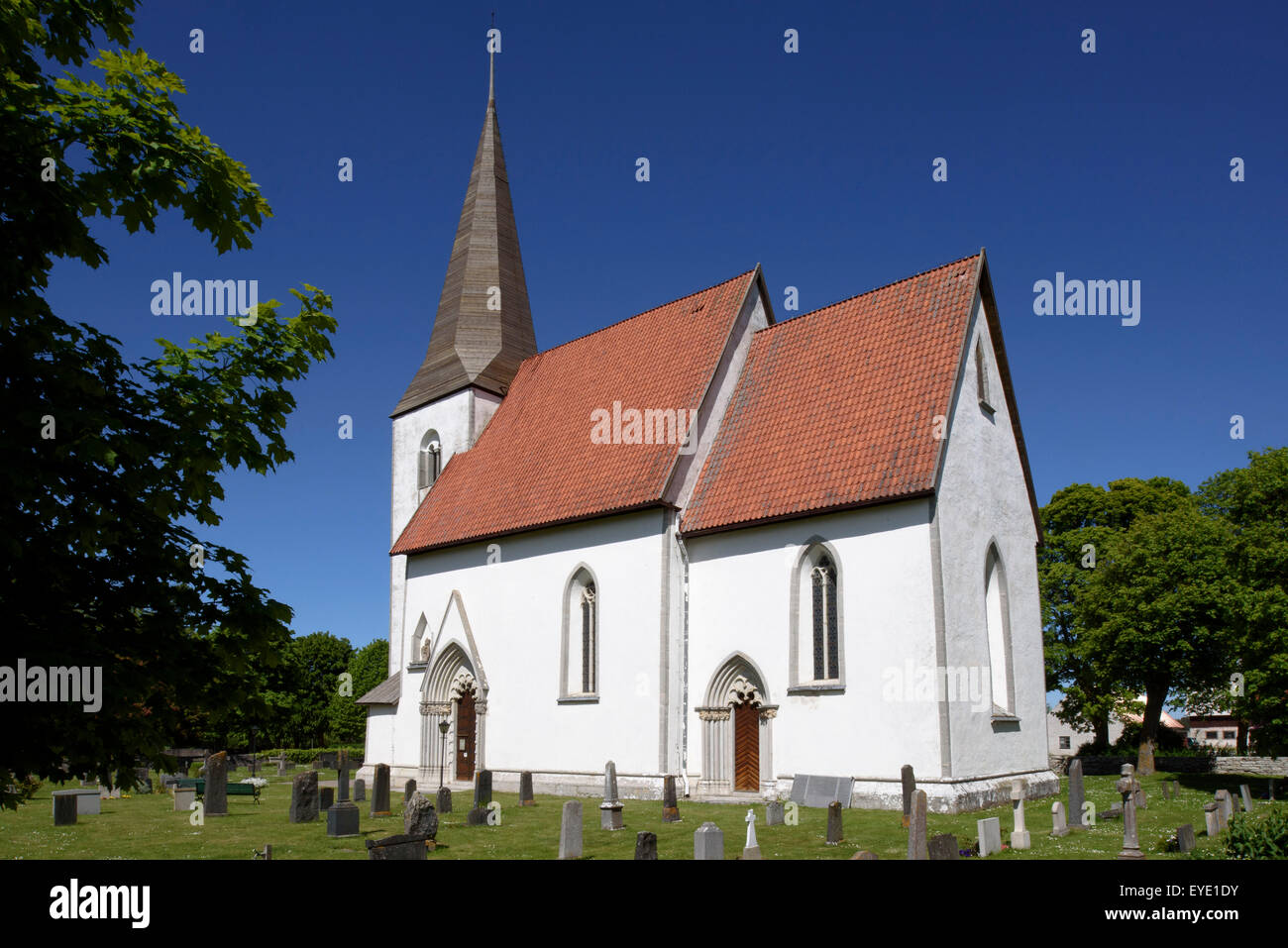 Church of Martebo (14.c.), Isle of Gotland, Sweden Stock Photo - Alamy