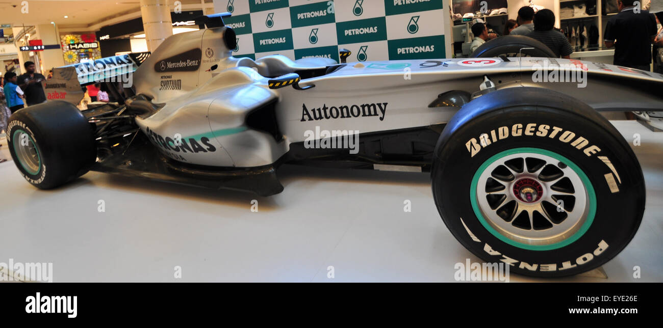 Kuala Lumpur, Malaysia - April 10, 2011: Formula 1 symbolic arca during ...