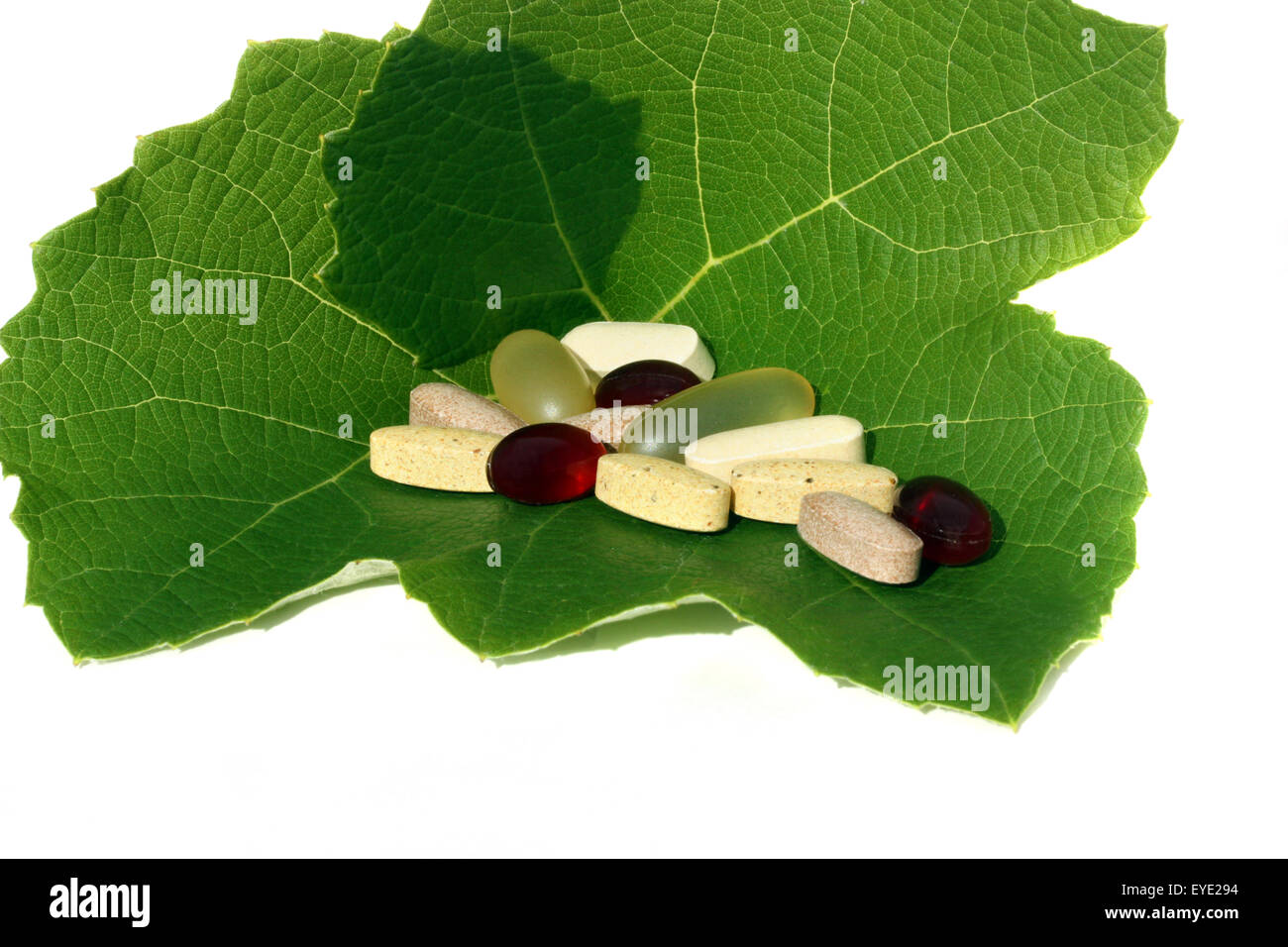 Natural and healthy dietary supplements Stock Photo - Alamy